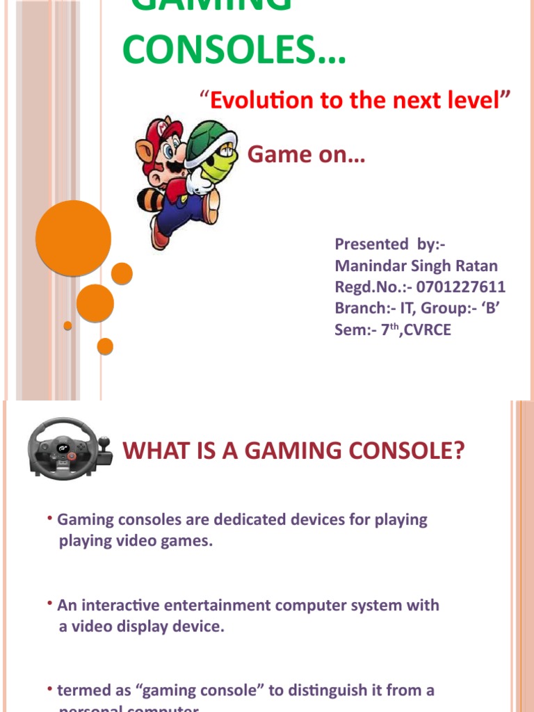 Evolution To The Next Level: " Game On | PDF | Video Game Consoles ...