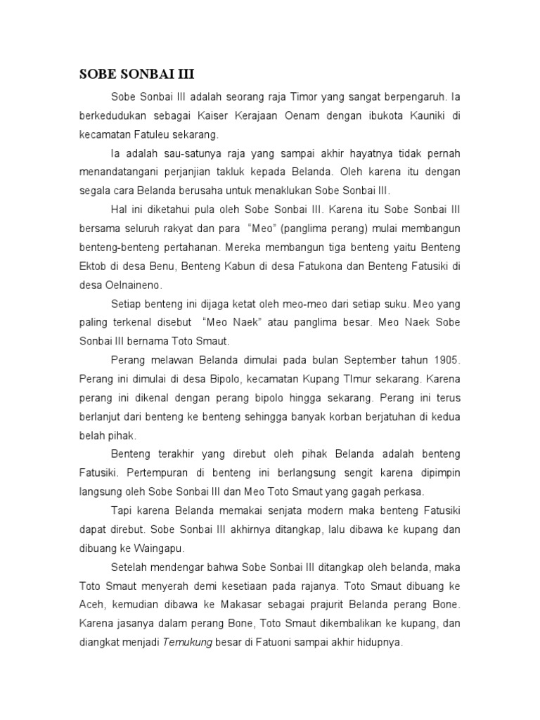 Sobe Sonbai Iii1 | PDF