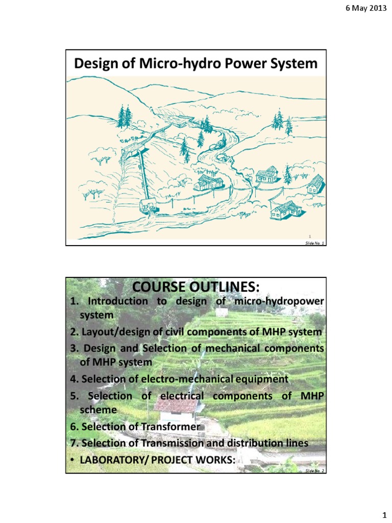 Design of MHP System PDF | PDF | Hydroelectricity | Power (Physics)