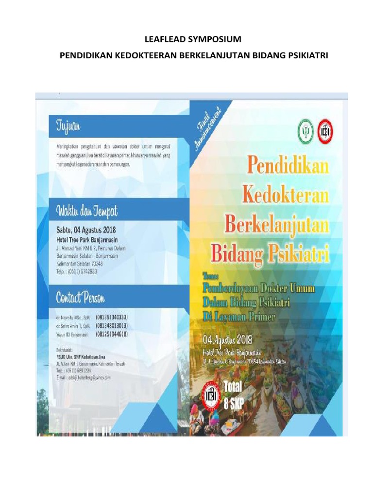 Gambar Leaflead Sympo Psikiater | PDF