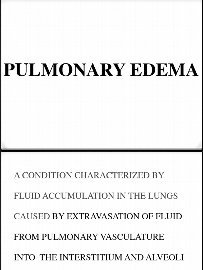 Pulmonary Edema Pdf Edema Lung