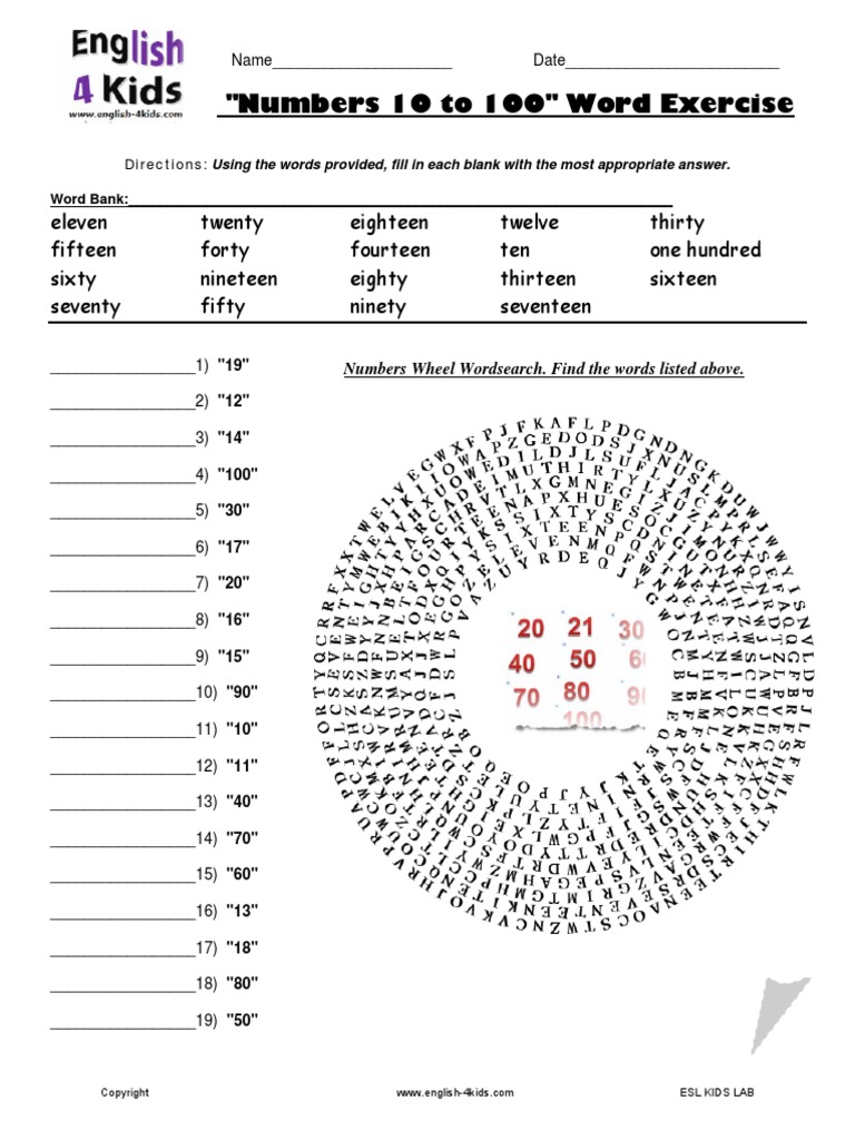 Numbers Homework | PDF