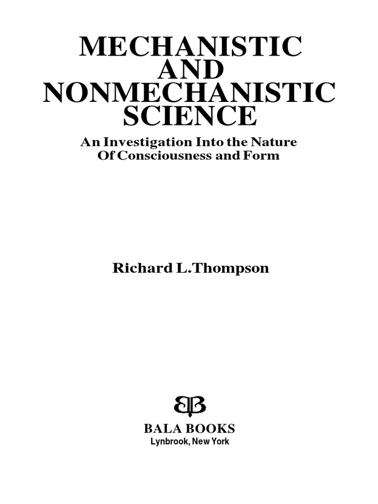 Mechanistic and Nonmechanistic Science PDF | Download Free PDF ...