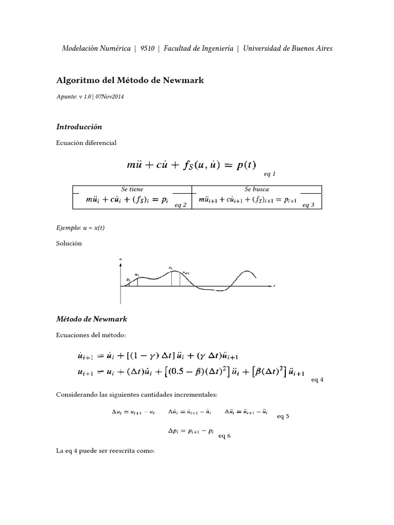 Metodo de Newmark | PDF | Iteración | Linealidad