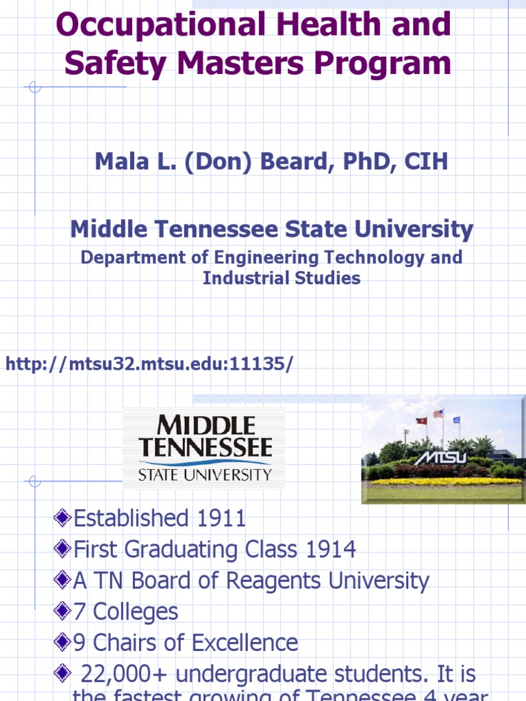 Mtsu Ohs Program | PDF | Occupational Safety And Health | Occupational ...