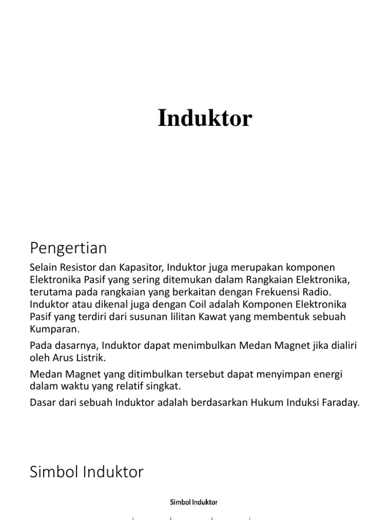 Induktor Dan Aplikasinya | PDF