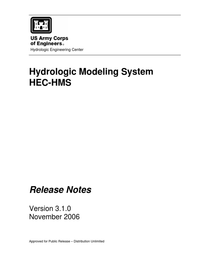 Hydrologic Modeling System Hec-Hms: Release Notes | PDF | Computer ...