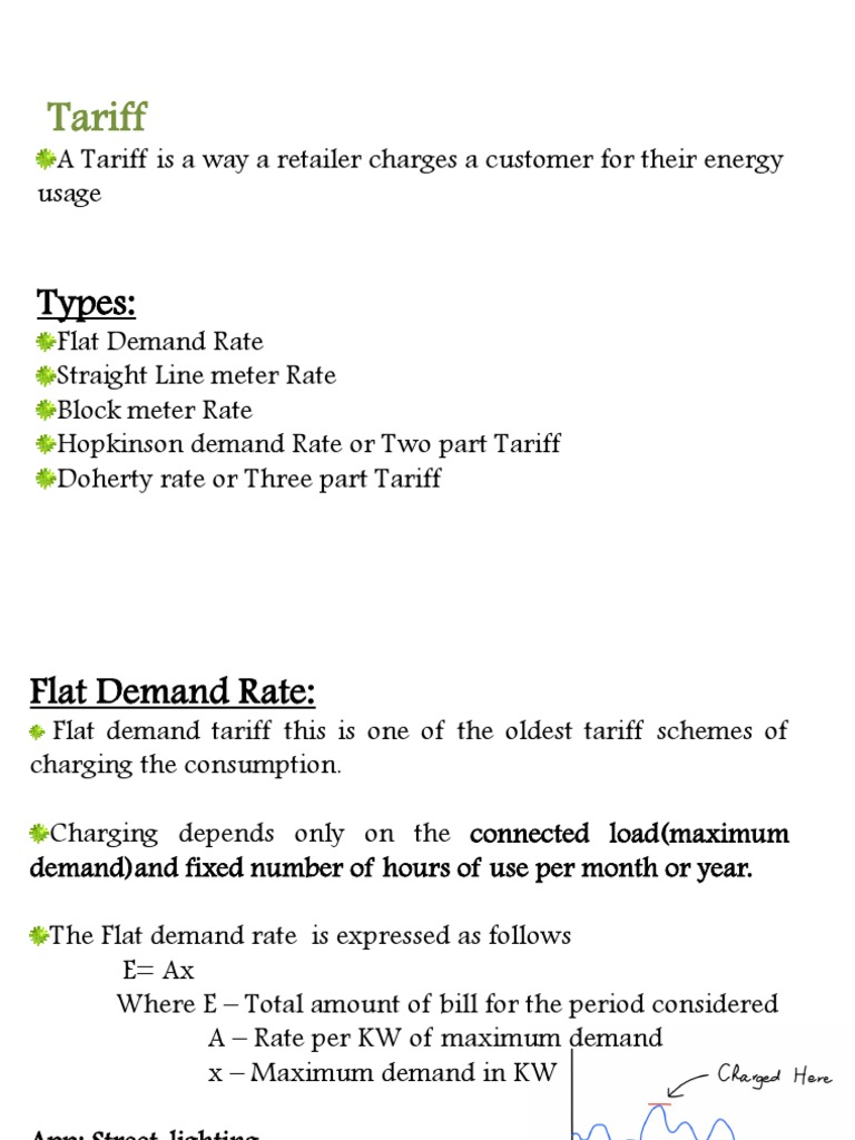 Tariff& Types | PDF