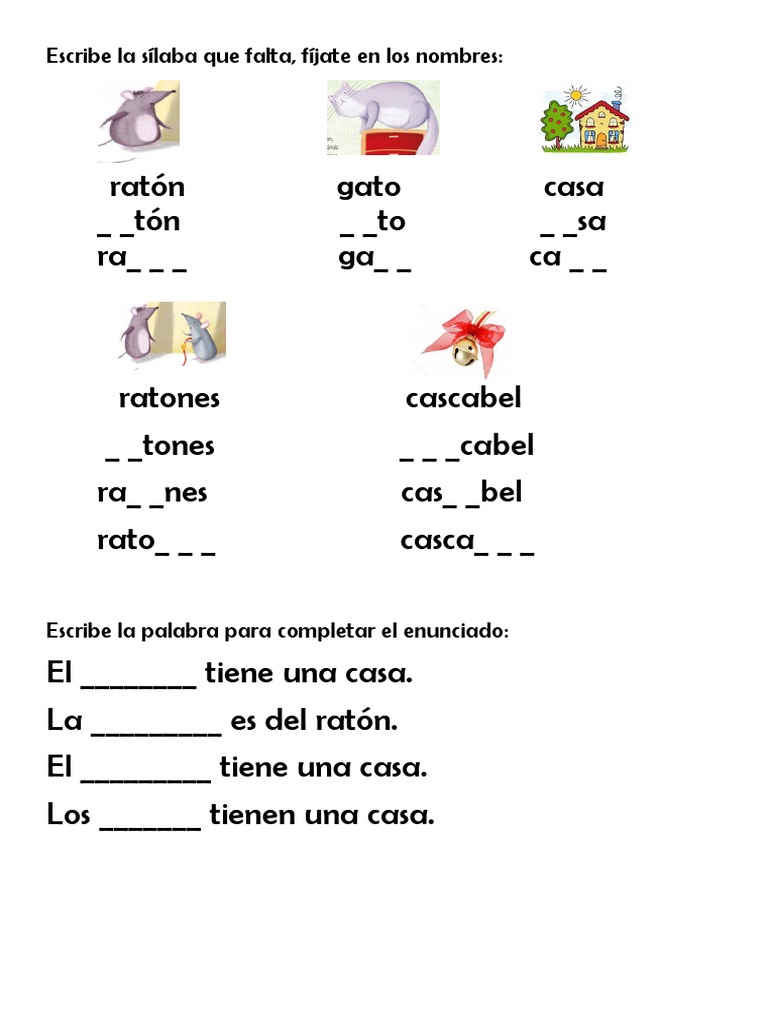 Actividades educativas con ratones | PDF | Lingüística