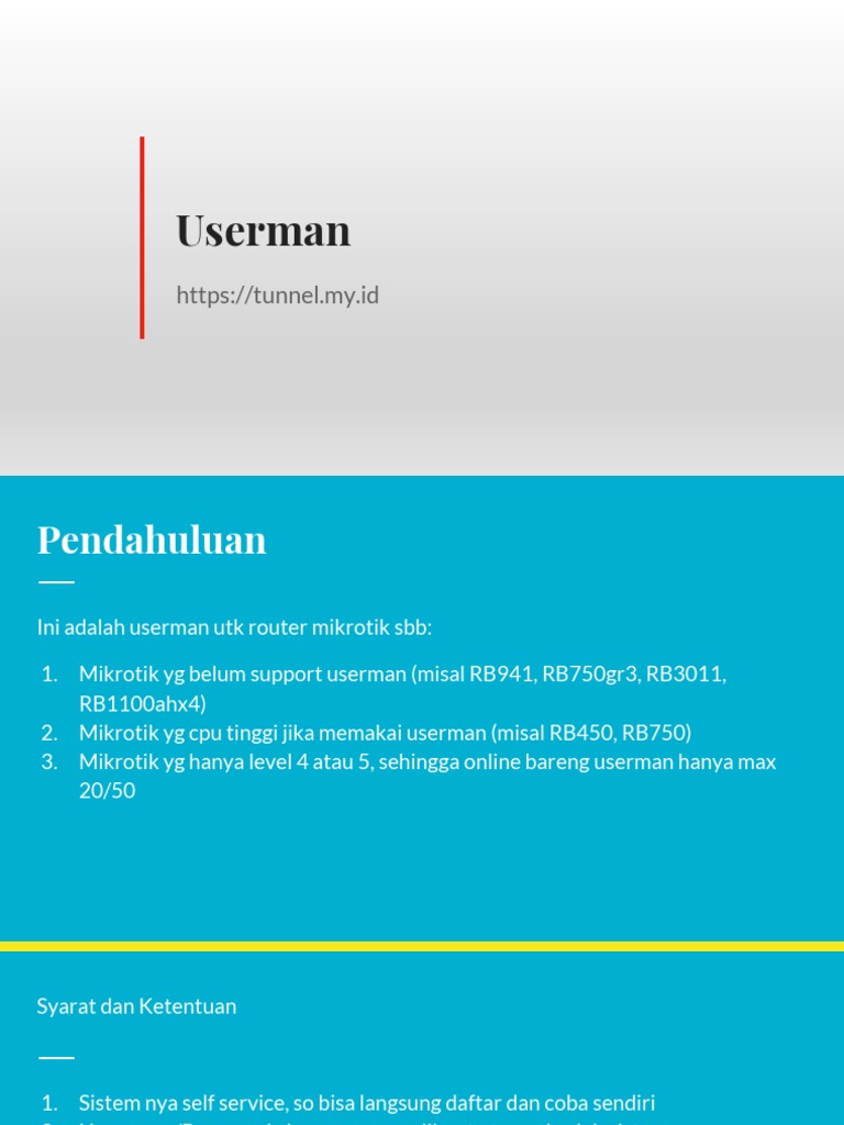 MyTunnel - Userman PDF | PDF