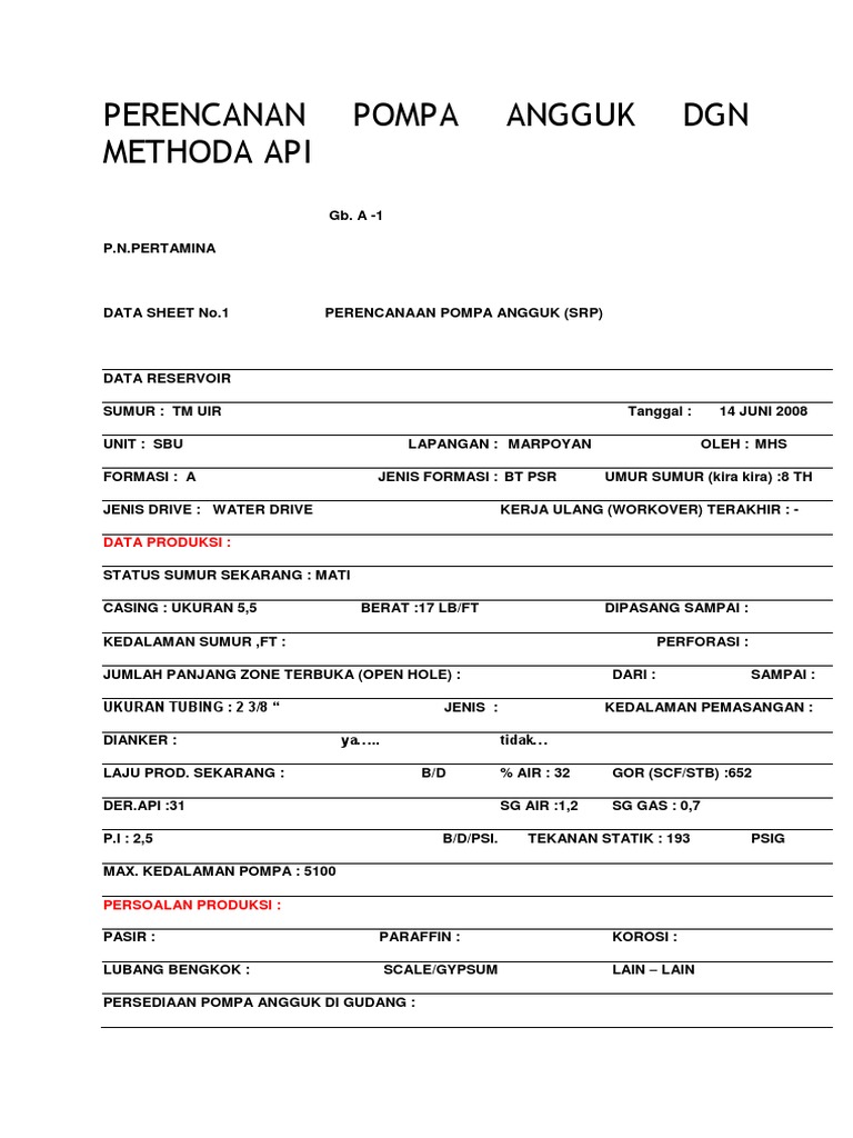 Design Pompa SRP API | PDF