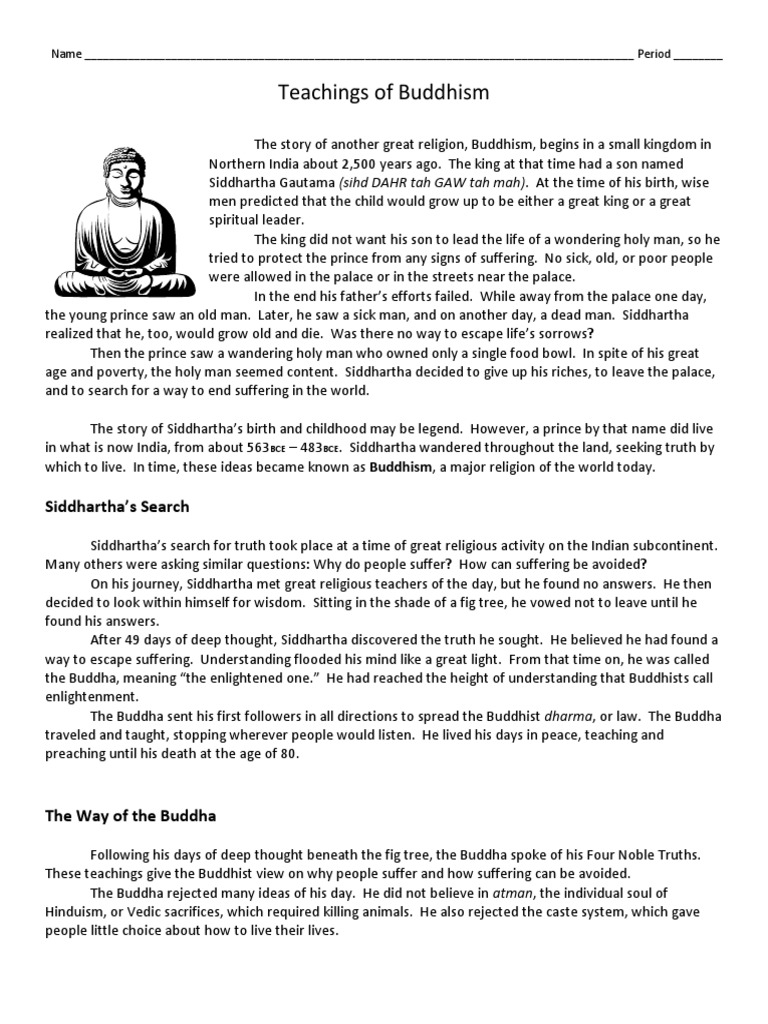 Teachings of Buddhism: Siddhartha's Search | PDF | Ashoka | Nirvana