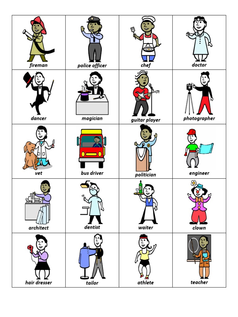 Professions 1 Small Cards PDF | PDF