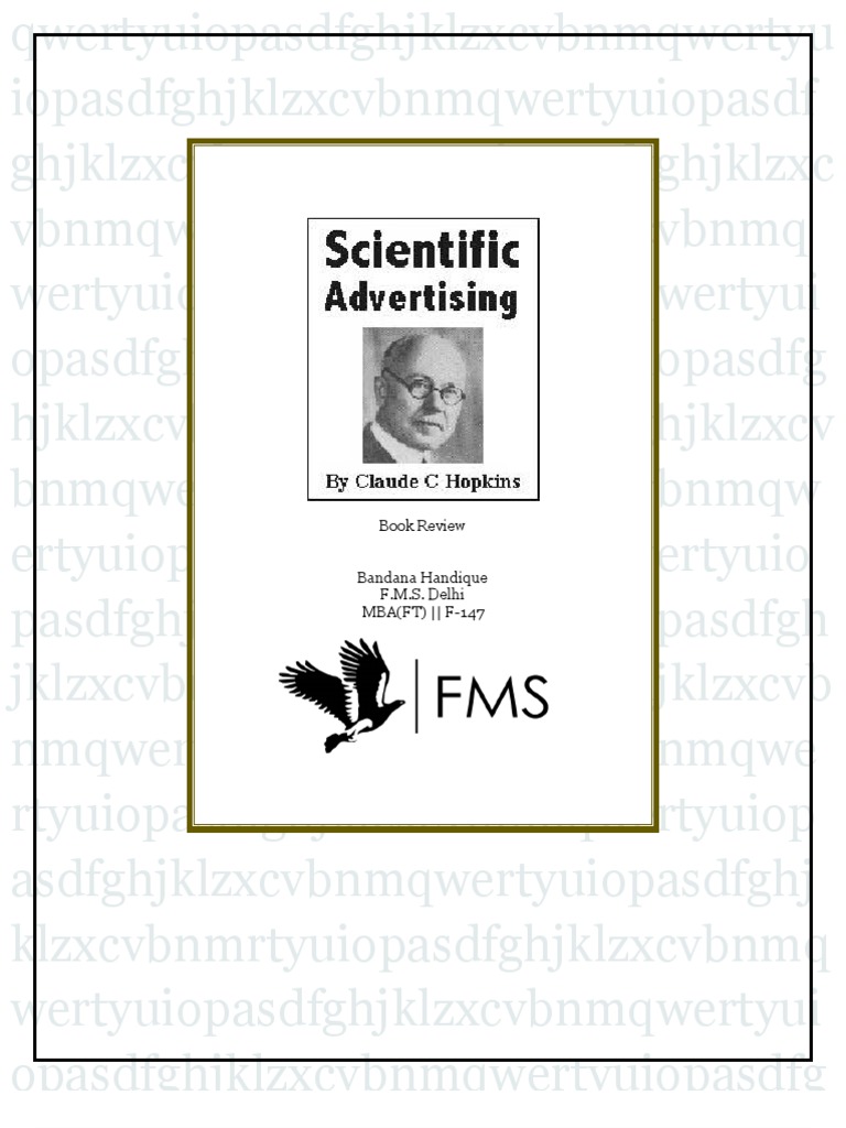 Scientific Advertising - Book Review | PDF | Mail Order | Advertising