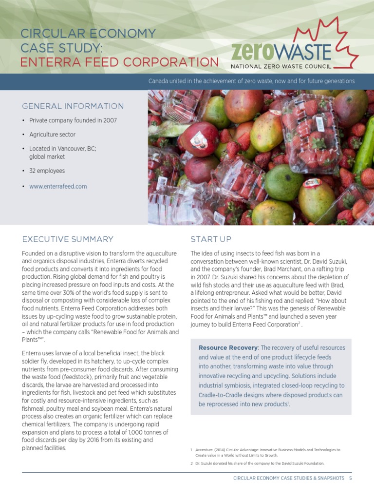 Enterra Feed Corporation: Circular Economy Case Study | PDF | Compost ...