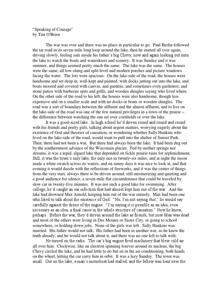 Speaking of Courage | PDF | Nature