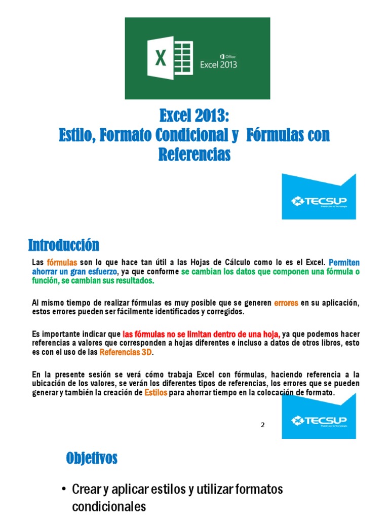 03 Excel 2013 - Estilos y Formato Condicional | PDF | Microsoft Excel ...