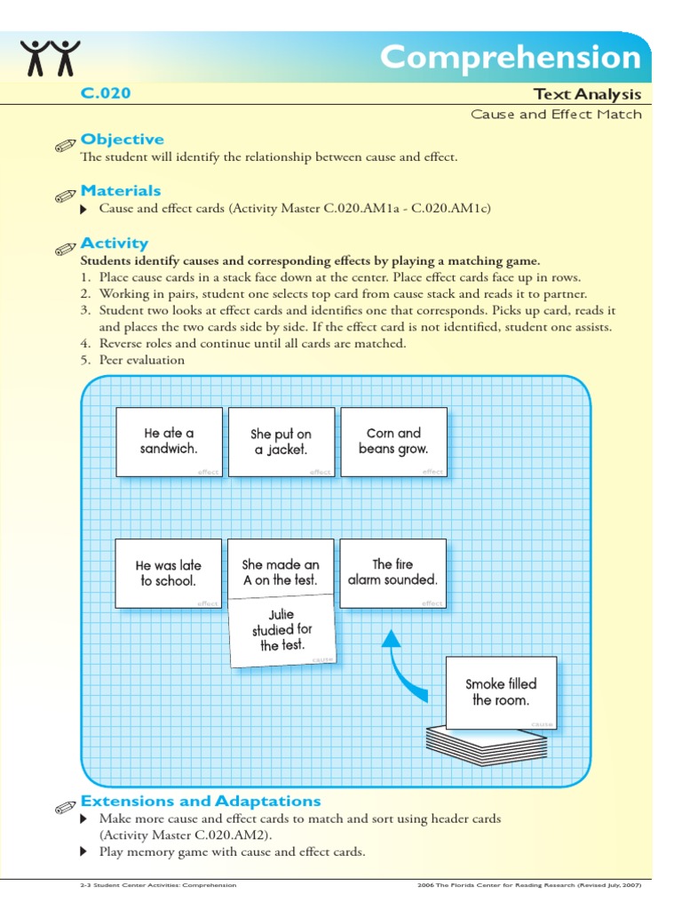 Activity - CAUSE & EFFECT MATCH | PDF | Causality | Reading Comprehension