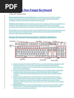 11 Pengertian KEYBOARD Adalah - Fungsi & Susunan Tombol (Lengkap) | PDF