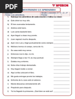 Ejercicios de Adverbios 4° Primaria | PDF