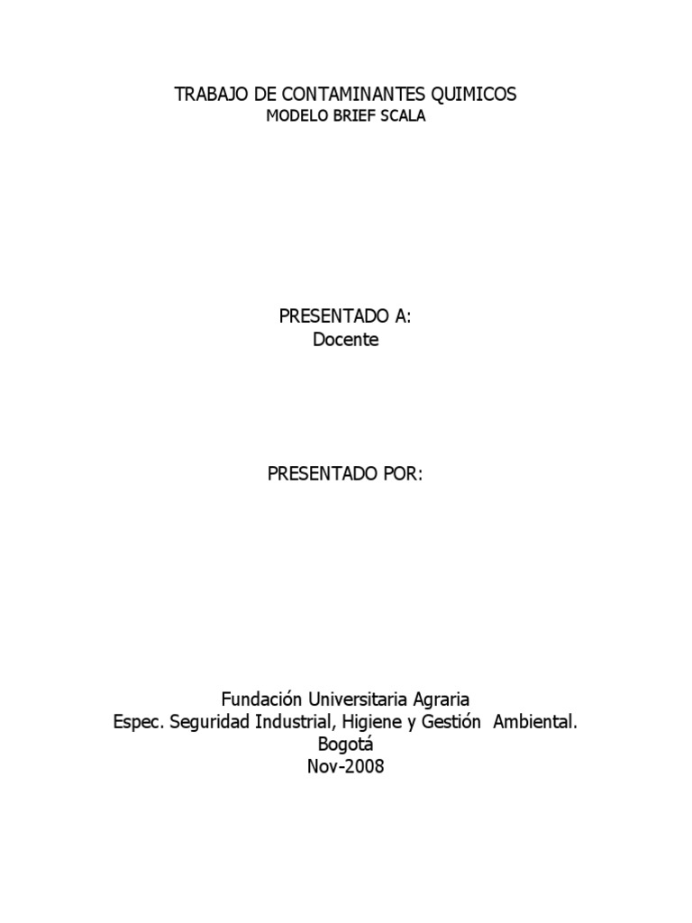 Modelo Brief Scala | PDF | Naturaleza | Salud y bienestar