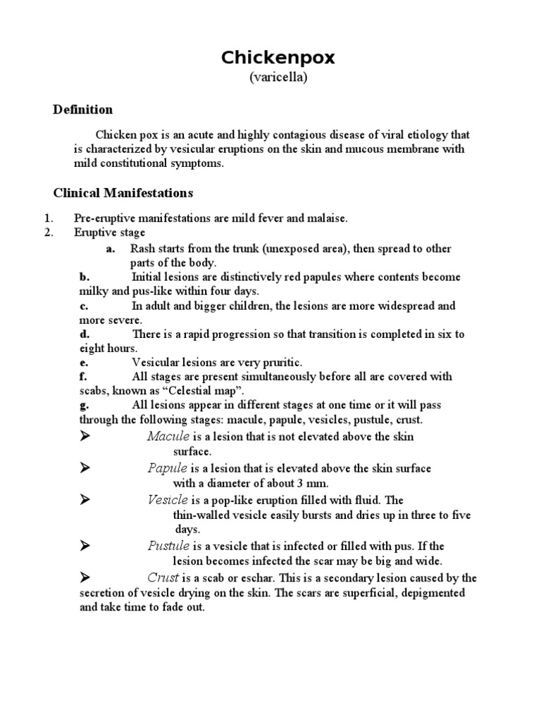 Chickenpox 1 | PDF | Diseases And Disorders | Health Sciences
