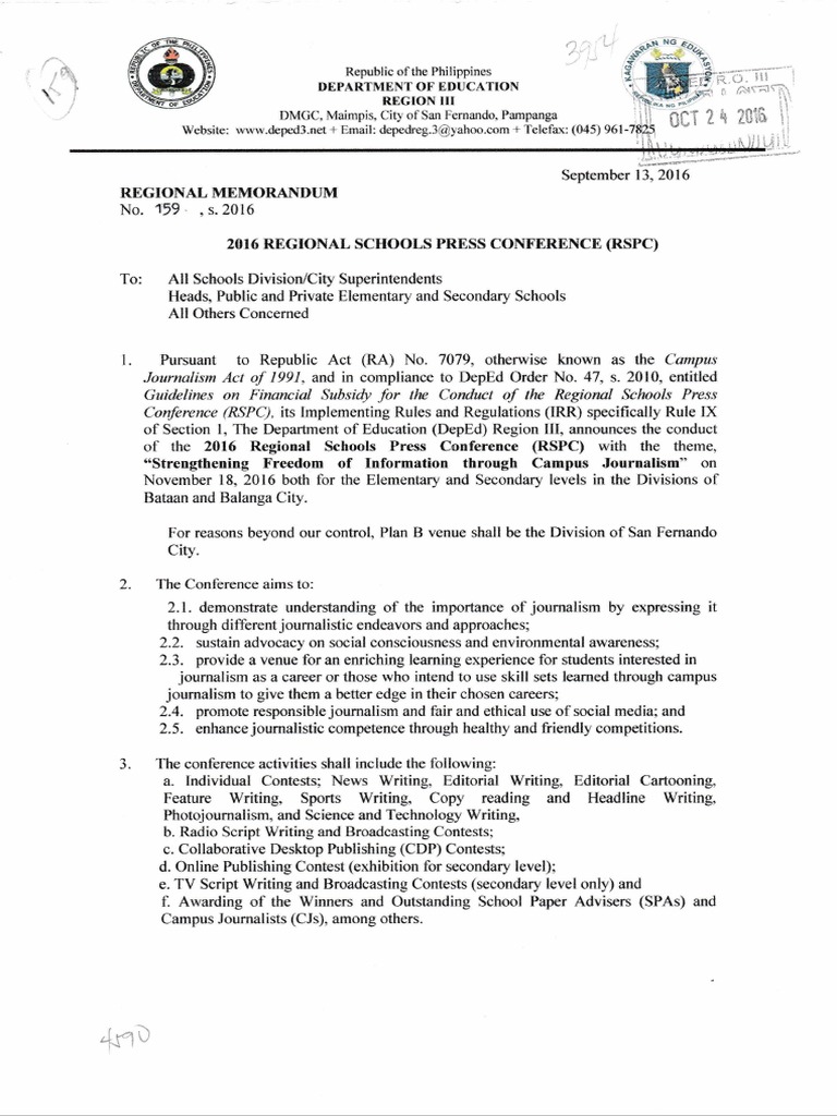 RM 159 S. 2016 - 2016 Regional Schools Press Conference (RSPC) PDF ...