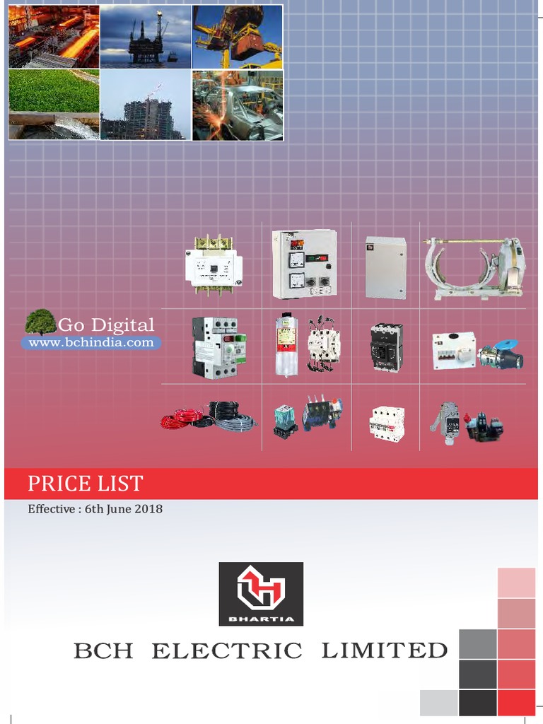 BCH Price-List - Effective 06.06.2018 L | PDF | Relay | Switch