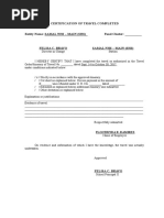 Travel Certification Form Template | PDF