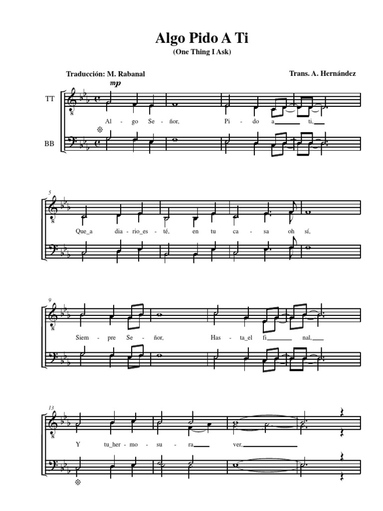 Algo Pido A Ti PDF | PDF