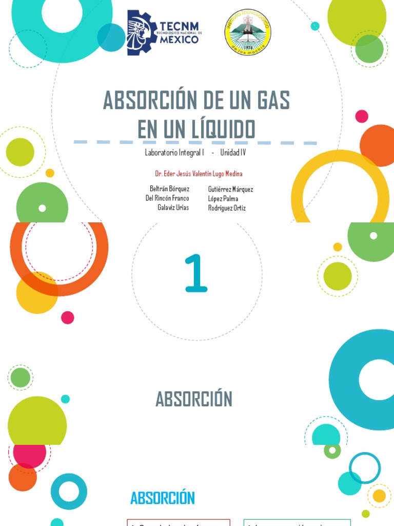 Absorcion de Gas en Un Líquido PDF | PDF | Absorción (Química) | Solvente