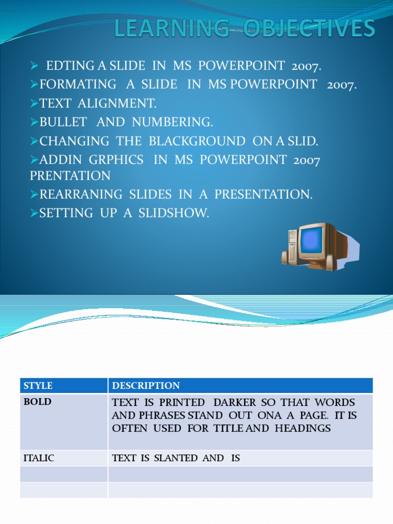 Learning Objectives | PDF | Computers