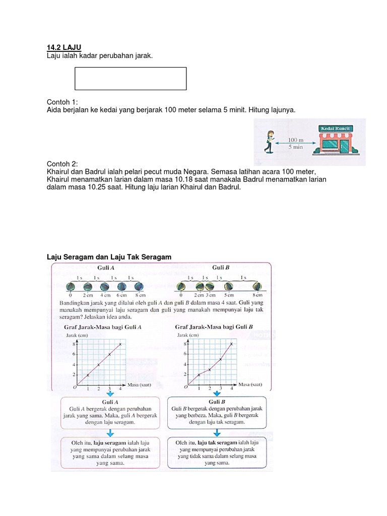 Laju Dan Pecutan Form 3 | PDF