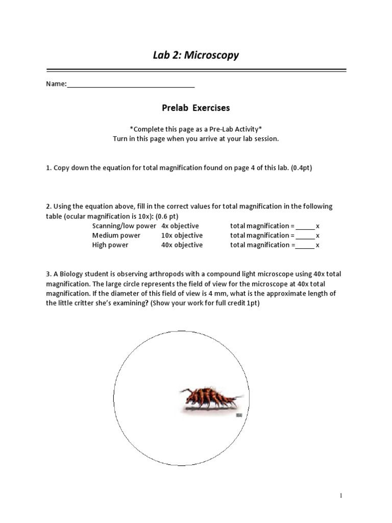 Lab 2 Micros | PDF | Lens (Optics) | Angular Resolution