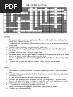 Lab Equipment Crossword Puzzle Deals | emergencydentistry.com