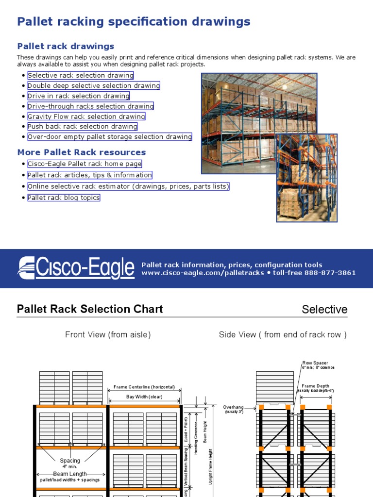 Pallet Rack System Configuration Guide: Drawings, Specifications, and ...