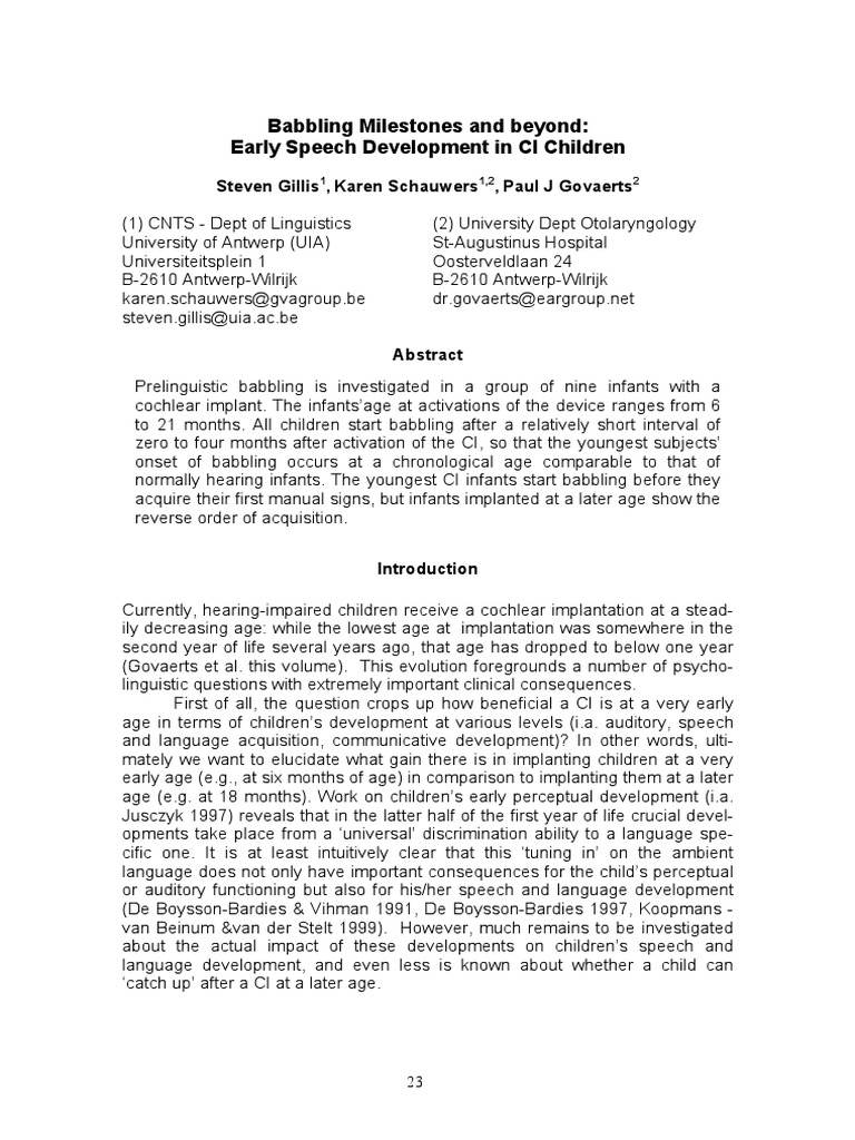 Preverbal Stages of Development | PDF | Language Acquisition | Speech