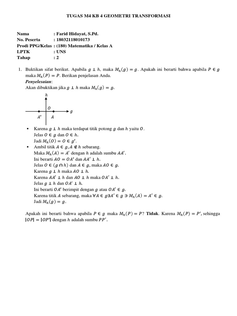 Geometri Transformasi: Bukti dan Komposisi | PDF | Metode & Bahan Ajar