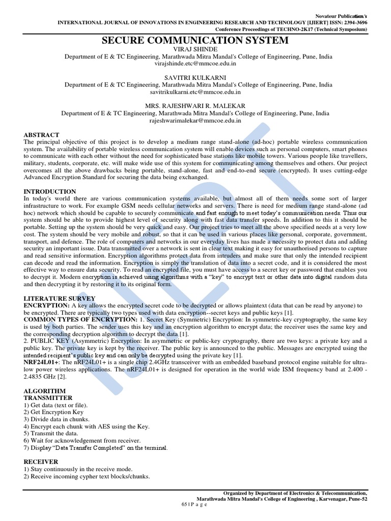 Secure Communication System | PDF | Cryptography | Public Key Cryptography