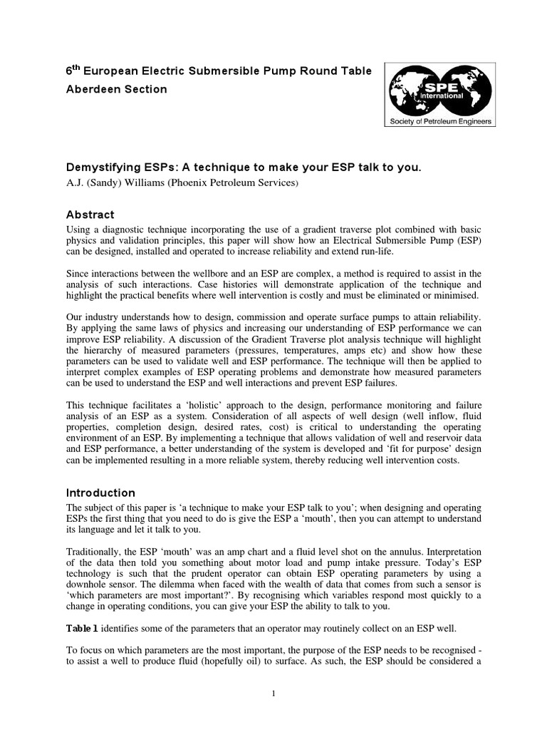 Enhancing ESP Reliability with Gradient Analysis | PDF | Viscosity | Pump