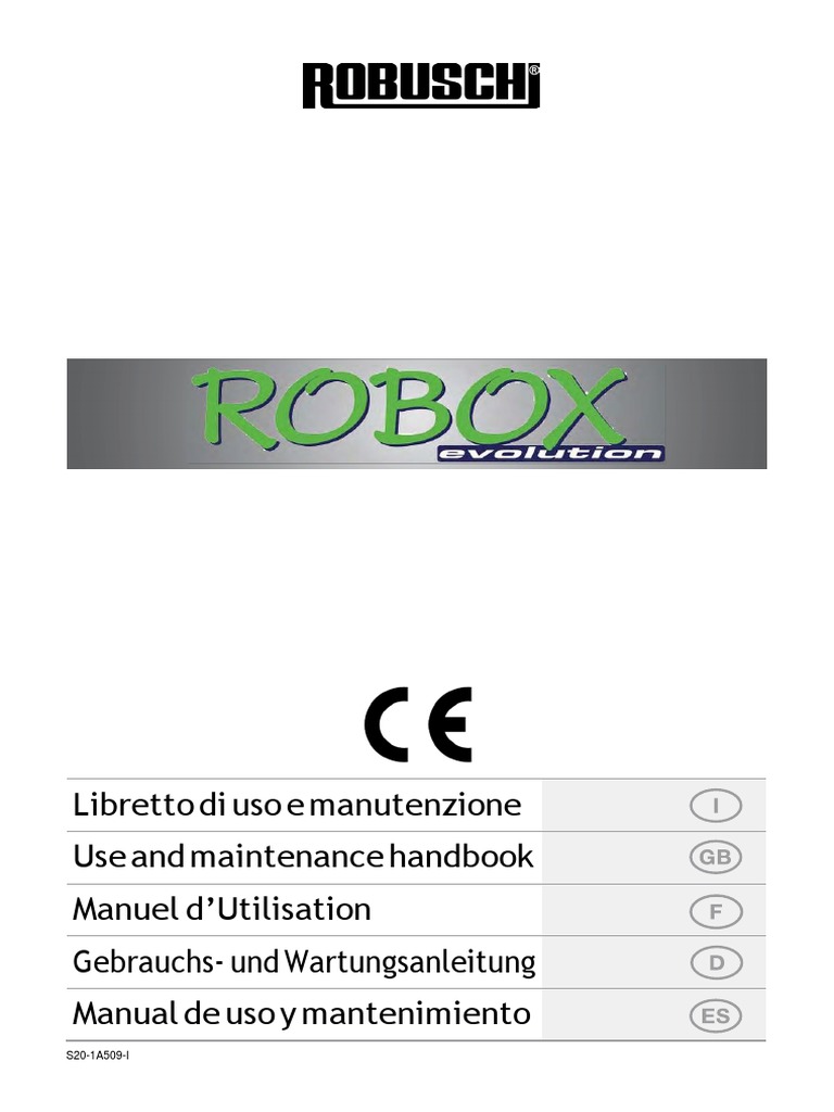 Robuschi Robox Evolution Manual | PDF