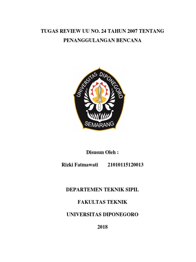 Ringkasan UU 24 Tahun 2007 | PDF