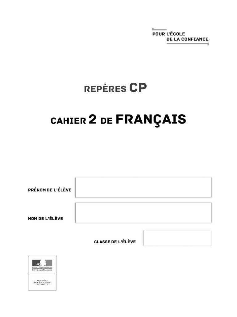 Cahier 2 de Français | PDF
