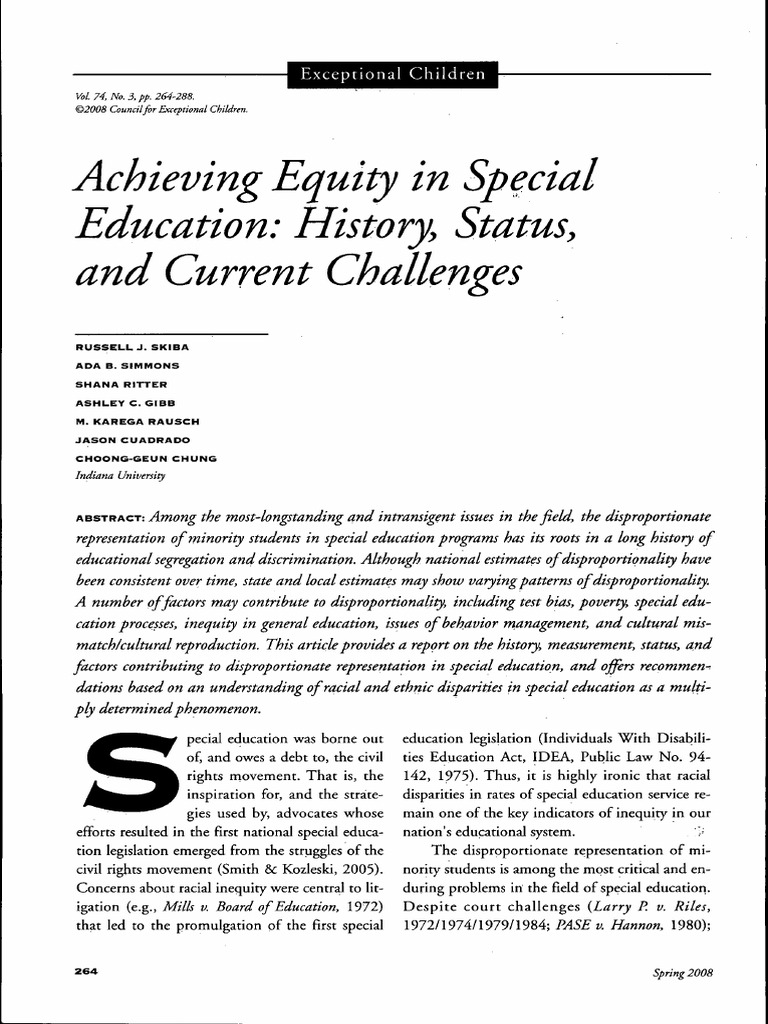 Exceptional Children | PDF | Special Education | Race And Ethnicity In ...
