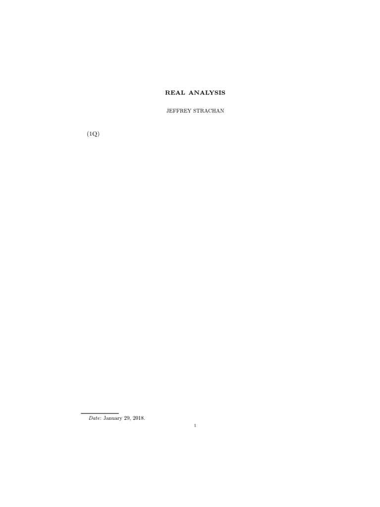 Real Analysis PDF | PDF