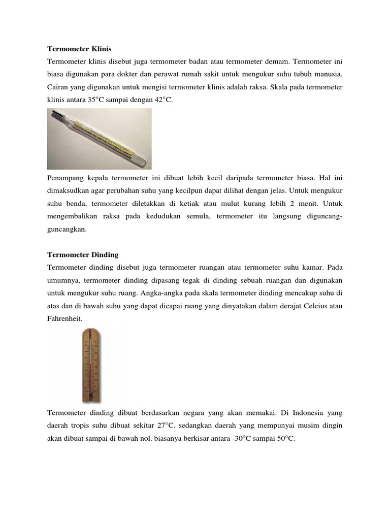 JENIS TERMOMETER | PDF