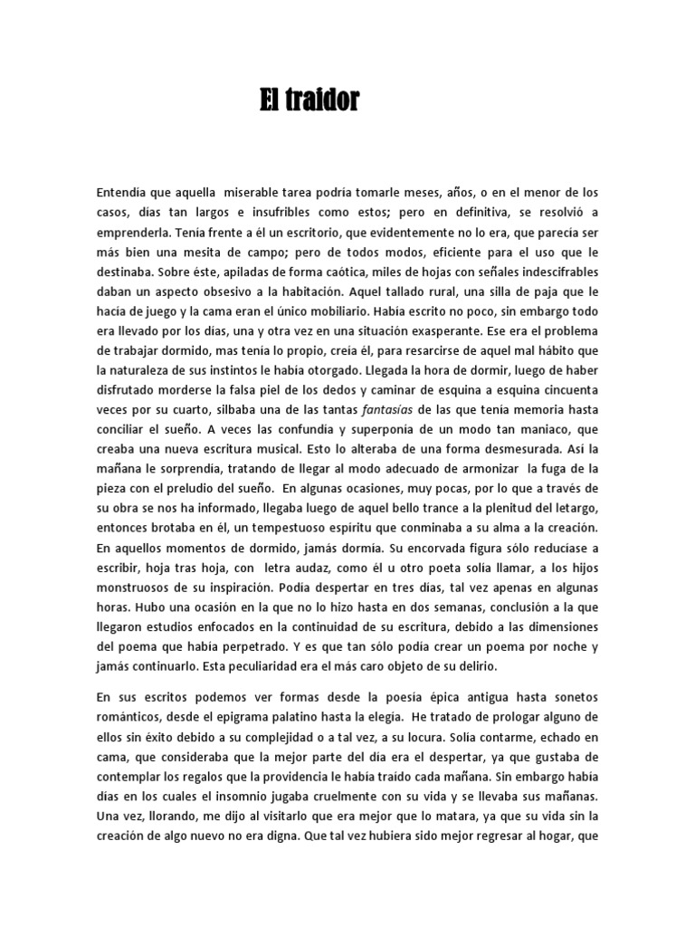 El Traidor | PDF | Poesía