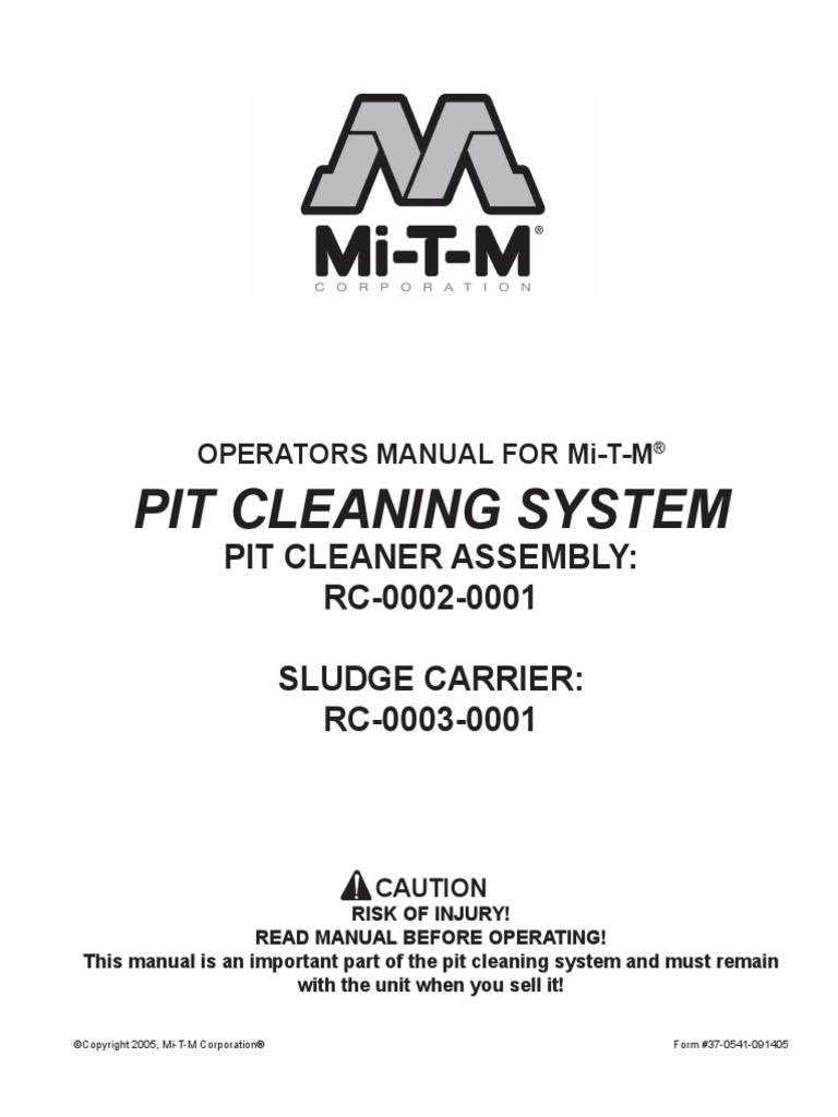 Pit Cleaner and Sludge Cart | PDF | Pump | Filtration