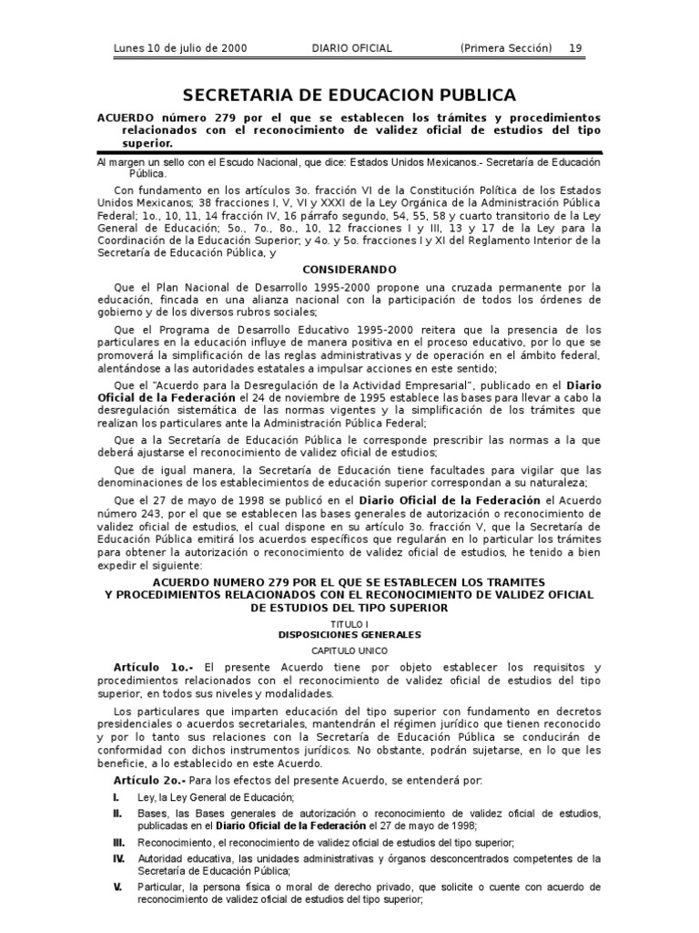 Acuerdo 279 Anexos-Sep | PDF | Maestros | Plan de estudios
