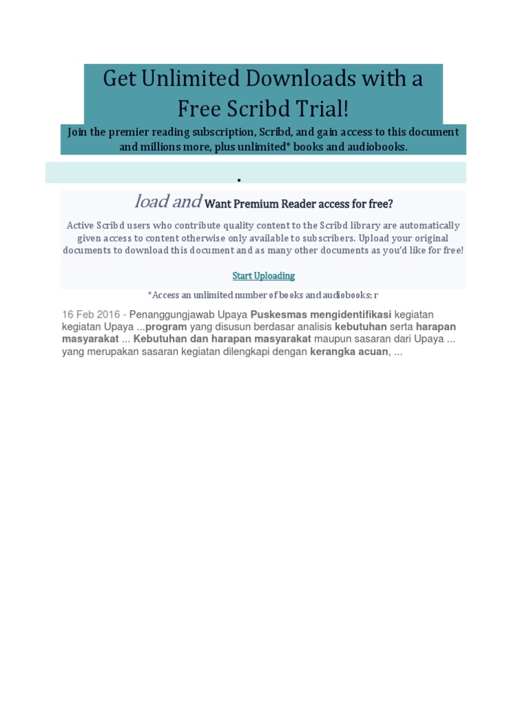 Get Unlimited Downloads With A Free Scribd Trial!: Load and | PDF